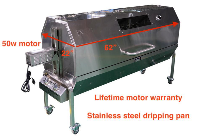 62" Propane/Charcoal Pig, lamb, hog roaster/ rotisserie- Model SSGC1-X
